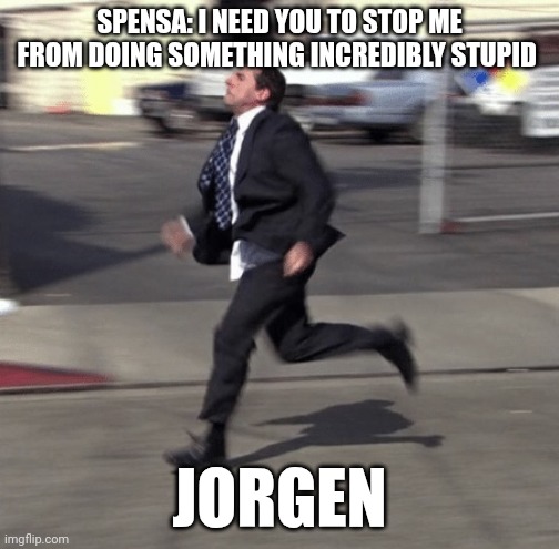 Michael Scott running to work - Imgflip
