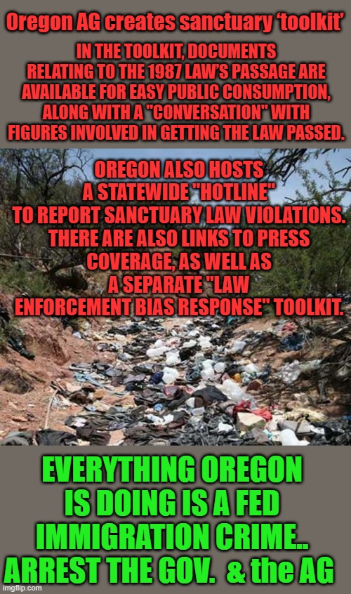 THE LAWS are on the BOOKS FED law Trumps State on border.+ thier a bunch of litterbugs. - Imgflip