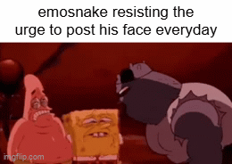 SpongeBob resisting the urge to - Imgflip