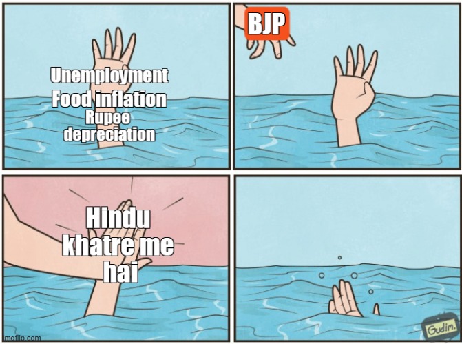 bjp ek hain to safe hain batenge to katenge meme funny hindu khatre me hai pic - Imgflip