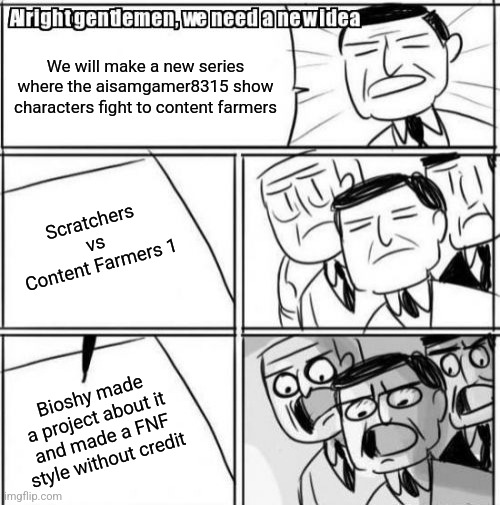 Scratchers vs Content Farmers went it came out in 2024 - Imgflip