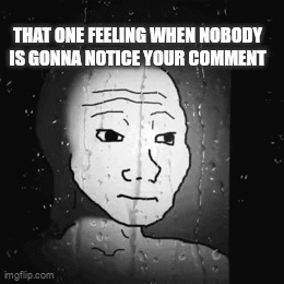 Nobody notices your comment - Imgflip