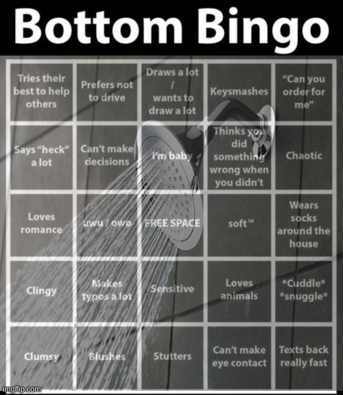 Bottom Bingo - Imgflip