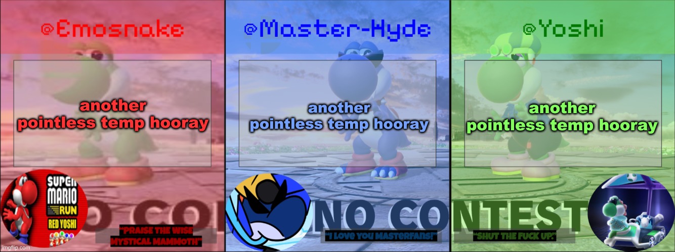 Yoshi, Master-Hyde & Emosnake - Imgflip