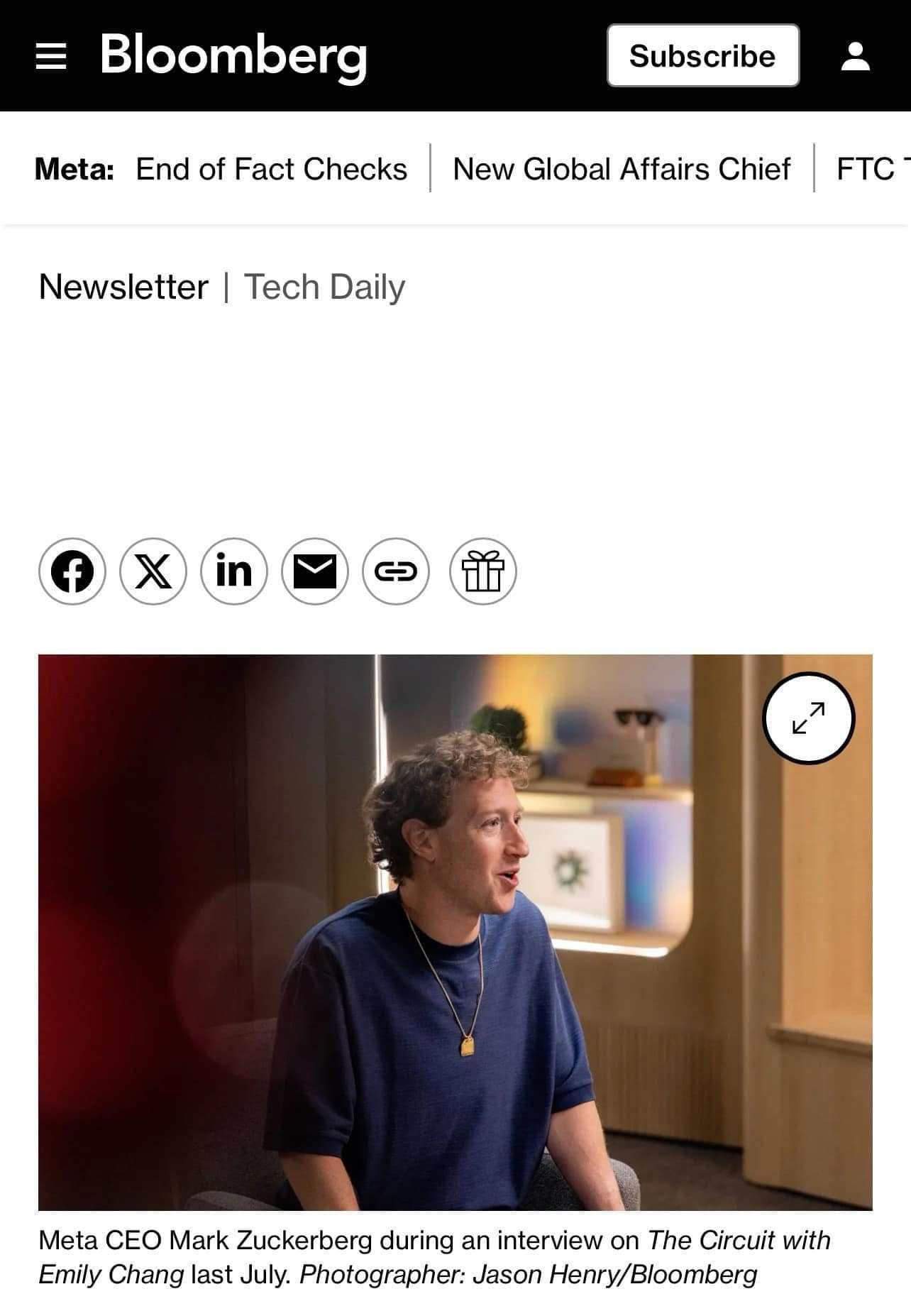 Zuckereberg on Bloomberg Blank Template - Imgflip