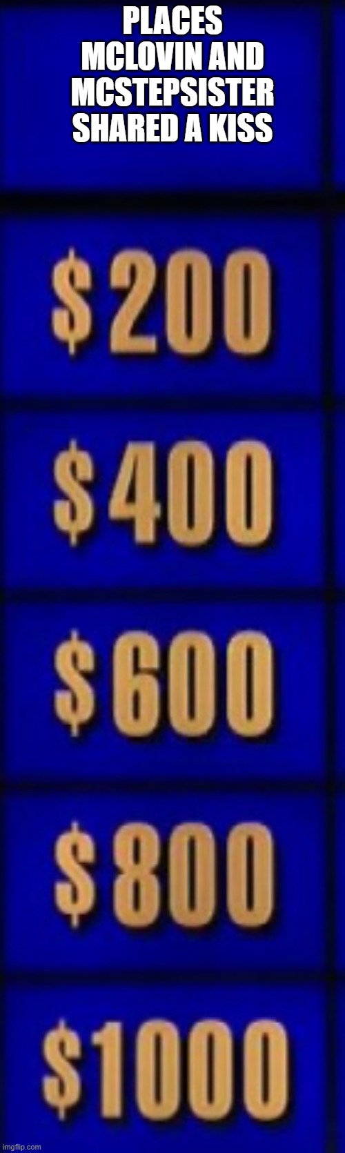 Jeopardy category - Imgflip