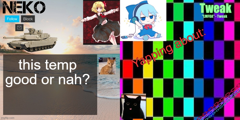 Neko and Tweak shared temp - Imgflip