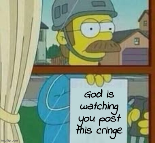 Ned Flanders holding up note - Imgflip