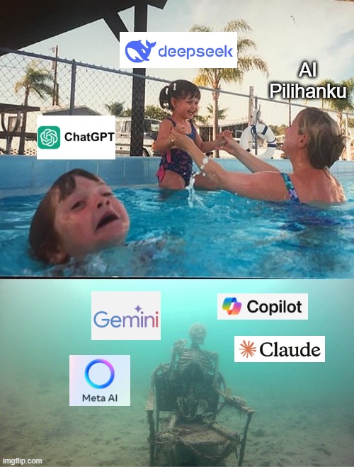 Mother Ignoring Kid Drowning In A Pool - Imgflip