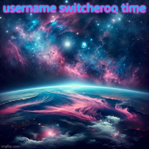 space, filled with stars and pink clouds at the bottom - Imgflip