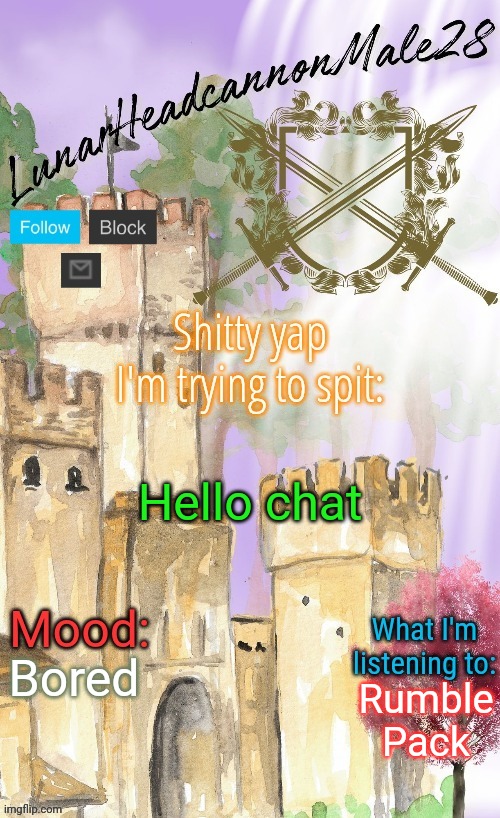 LunarHeadcanonMale28's announcement template(thanks Disco) - Imgflip