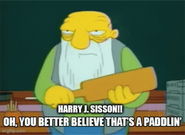 Harry Sisson, That's a Paddlin' - Imgflip
