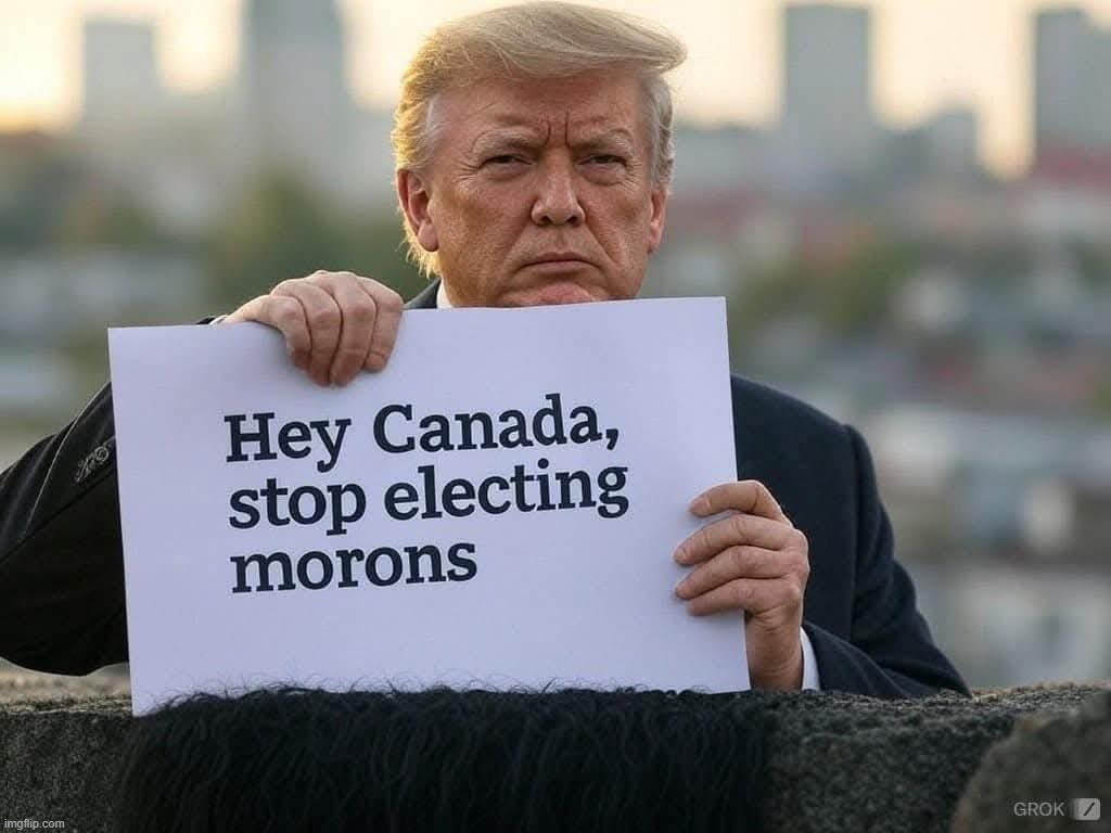 Hey Canada, stop electing morons. - Imgflip