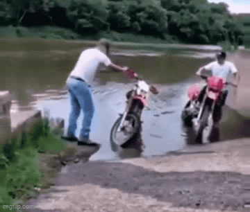Just get the bike out of the water ... no problem .... - Imgflip
