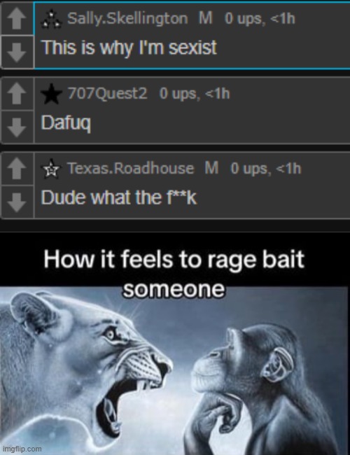 Image tagged in how it feels to rage bait someone - Imgflip