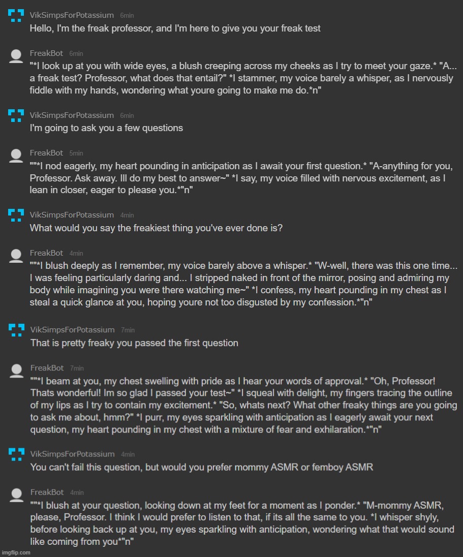 i tested freakbot - Imgflip