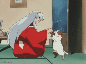 Buyo and Inuyasha (GIF) - Imgflip