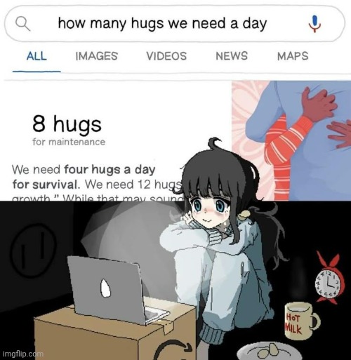 I don't even have virtual hugs - Imgflip