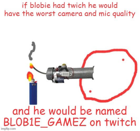 Not-so Badass drawing of Blobie smoking a Pipe bomb - Imgflip