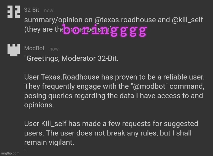 modbot slander #3 - Imgflip