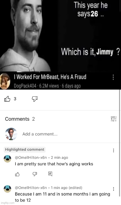 Underage user detected :robot: - Imgflip