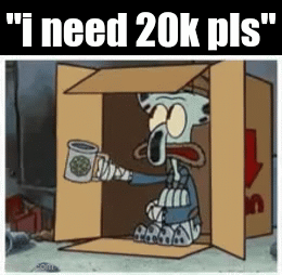 Squidward beggar - Imgflip