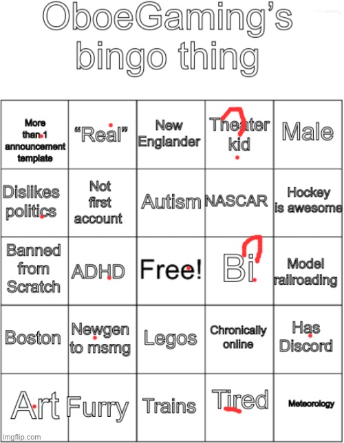 OboeGaming bingo thing V1 - Imgflip