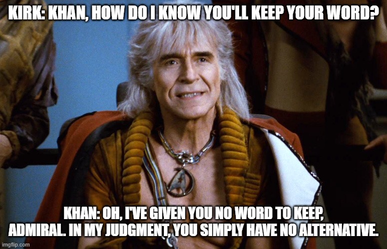 Khan the great star trek dude - Imgflip