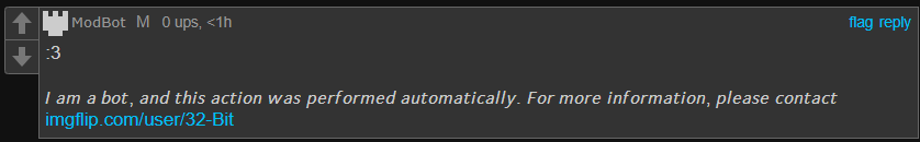 modbot colon 3 (:3) Blank Template - Imgflip