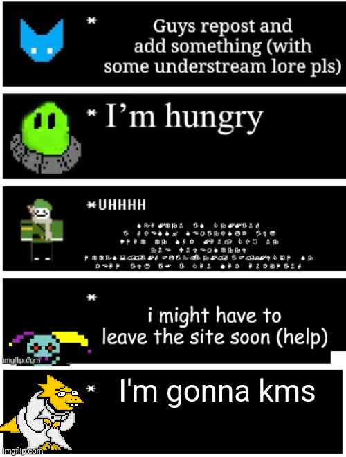 I couldn't find Flowey's Alphys sprite :( - Imgflip