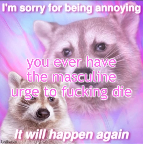 sorry for being annoying - Imgflip