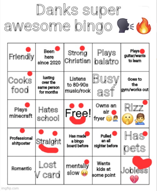 Danks super awesome bingo - Imgflip