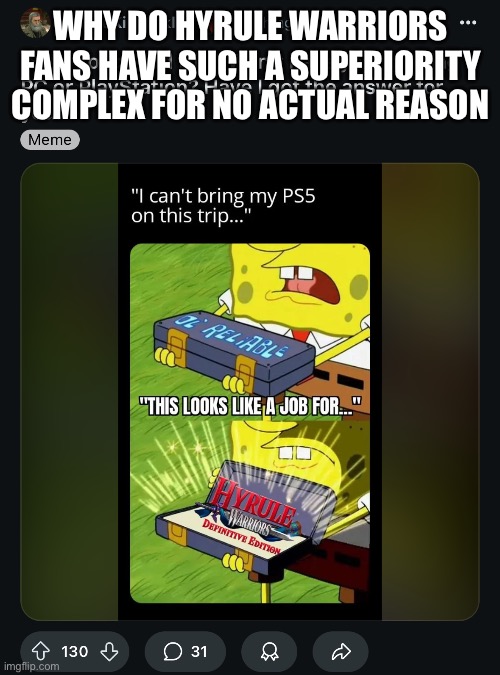 “I’m different, I like the game where you can uhh… play as Linkle! And Marin! - Imgflip