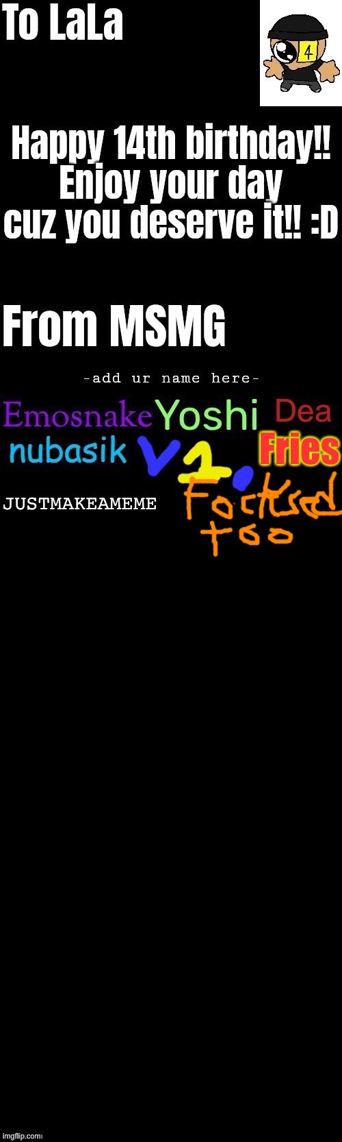 to one of the best users :) - Imgflip