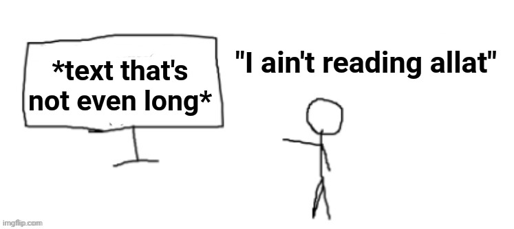 y'all being used to reading short af sentences - Imgflip