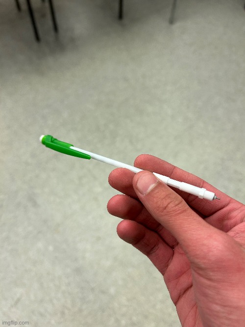 My mechanical pencil is so shitty that the plastic shell shattered ...