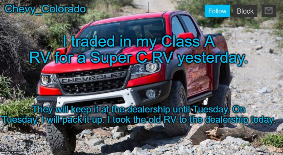 Chevy_Colorado announcement template - Imgflip