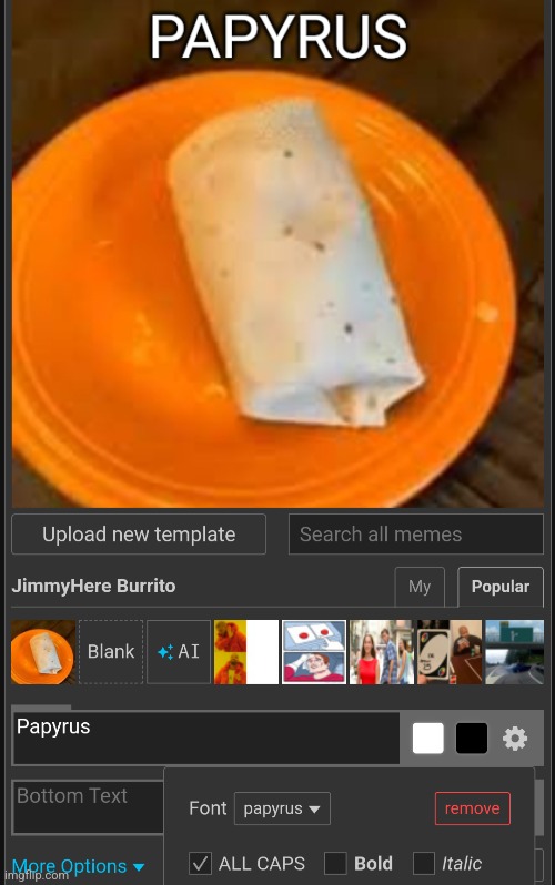 I can't papyrus - Imgflip