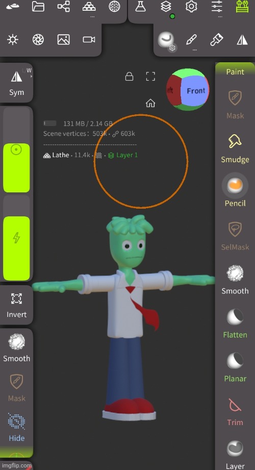 Ah, I love running FAKE CLOTH SIMULATIONS IN NOMAD SCULPT USING LAYER TOOL because THERE IS NO ...
