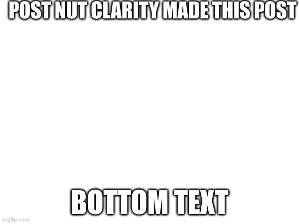 Post Nut Clarity - Imgflip