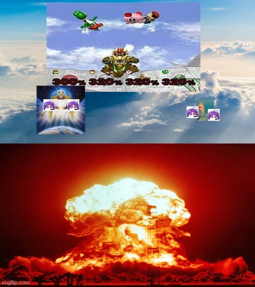 everyone gets nuked except for the fish because they're with god so the ...