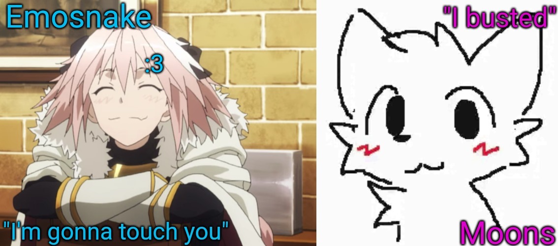 Emosnake and Moons shared femboy announcement template - Imgflip