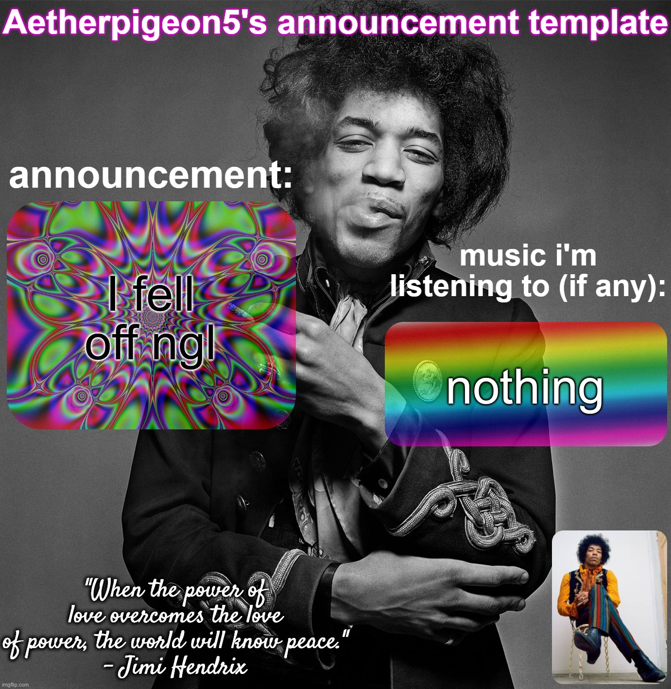 Aetherpigeon5's announcement template - Imgflip