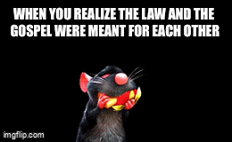 When you realize the law and the gospel were meant for each other - Imgflip