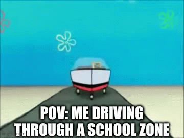 Spongebob driving recklessly - Imgflip