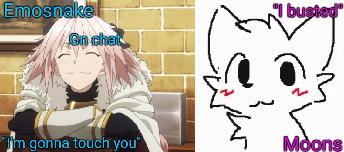 Emosnake and Moons shared femboy announcement template - Imgflip