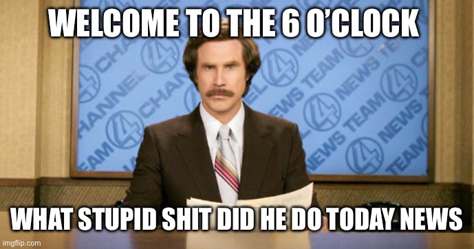 Ron burgundy anchorman news desk - Imgflip