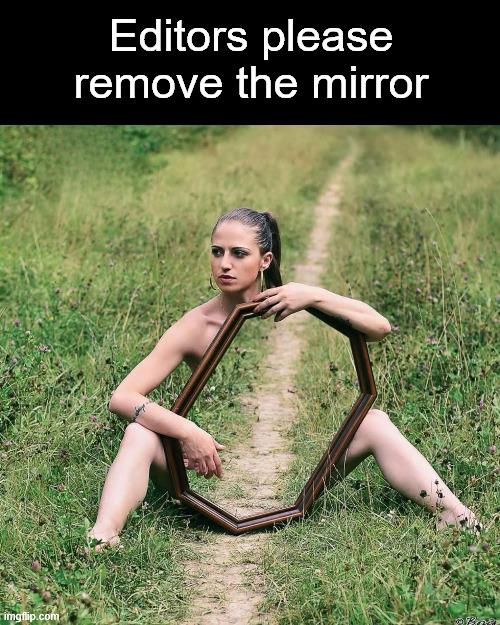 Editors please remove the mirror - Imgflip