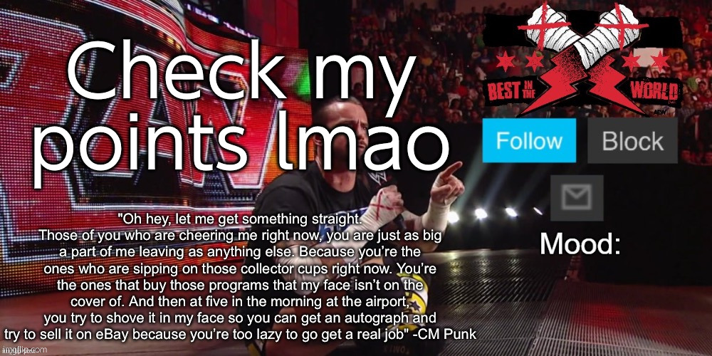 Cheez's CM Punk template - Imgflip