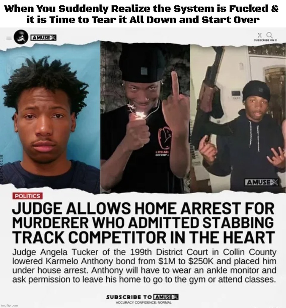 When You Suddenly Realize the System is Fucked & it is Time to Tear it All Down and Start Over ...